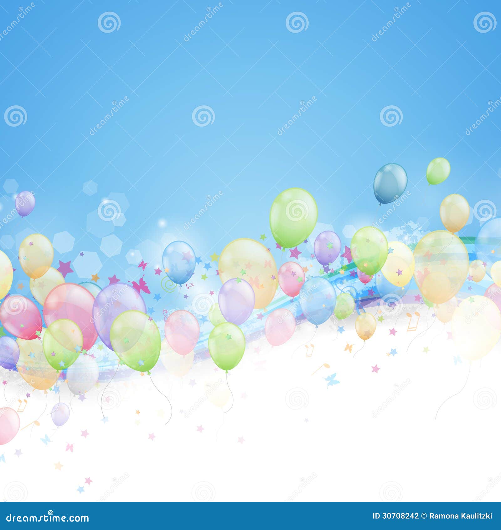 Abstract Background with Balloons Stock Illustration - Illustration of ...