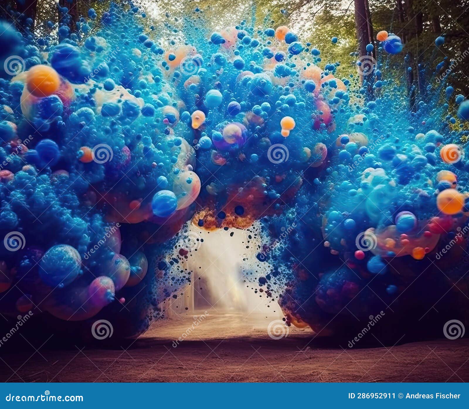 Abstract Background with Abstract Balls in Color. Stock Image - Image ...