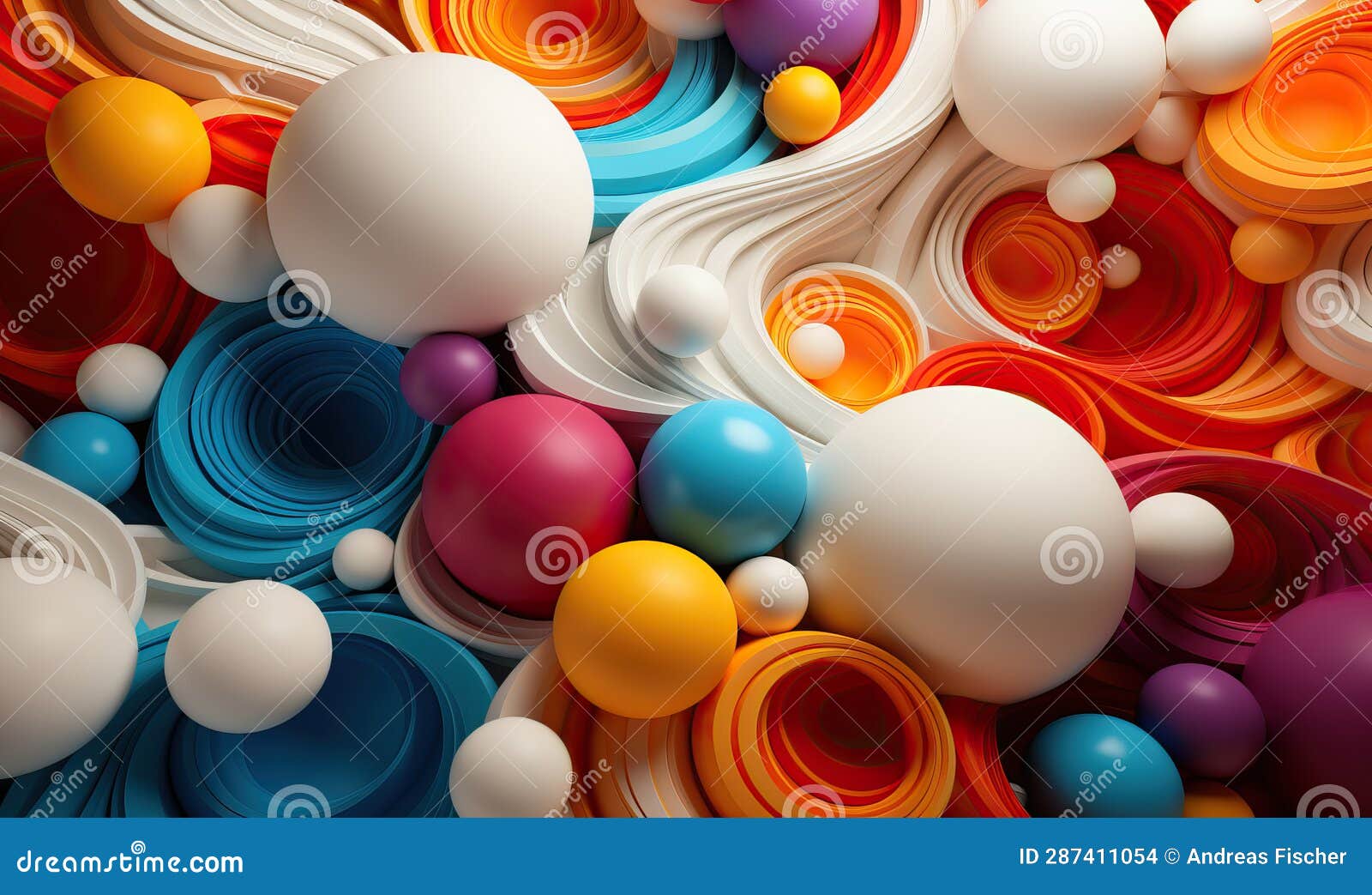 Abstract Background with Abstract Balls in Color. Stock Photo - Image ...