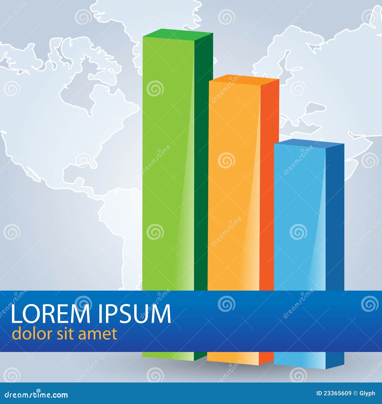 Abstract Background with Bar Graphs and World Map Stock Vector ...