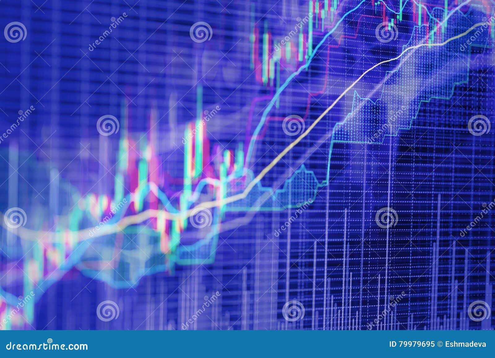 Abstract Background Based on Stock Market Graphs Stock Image - Image of ...