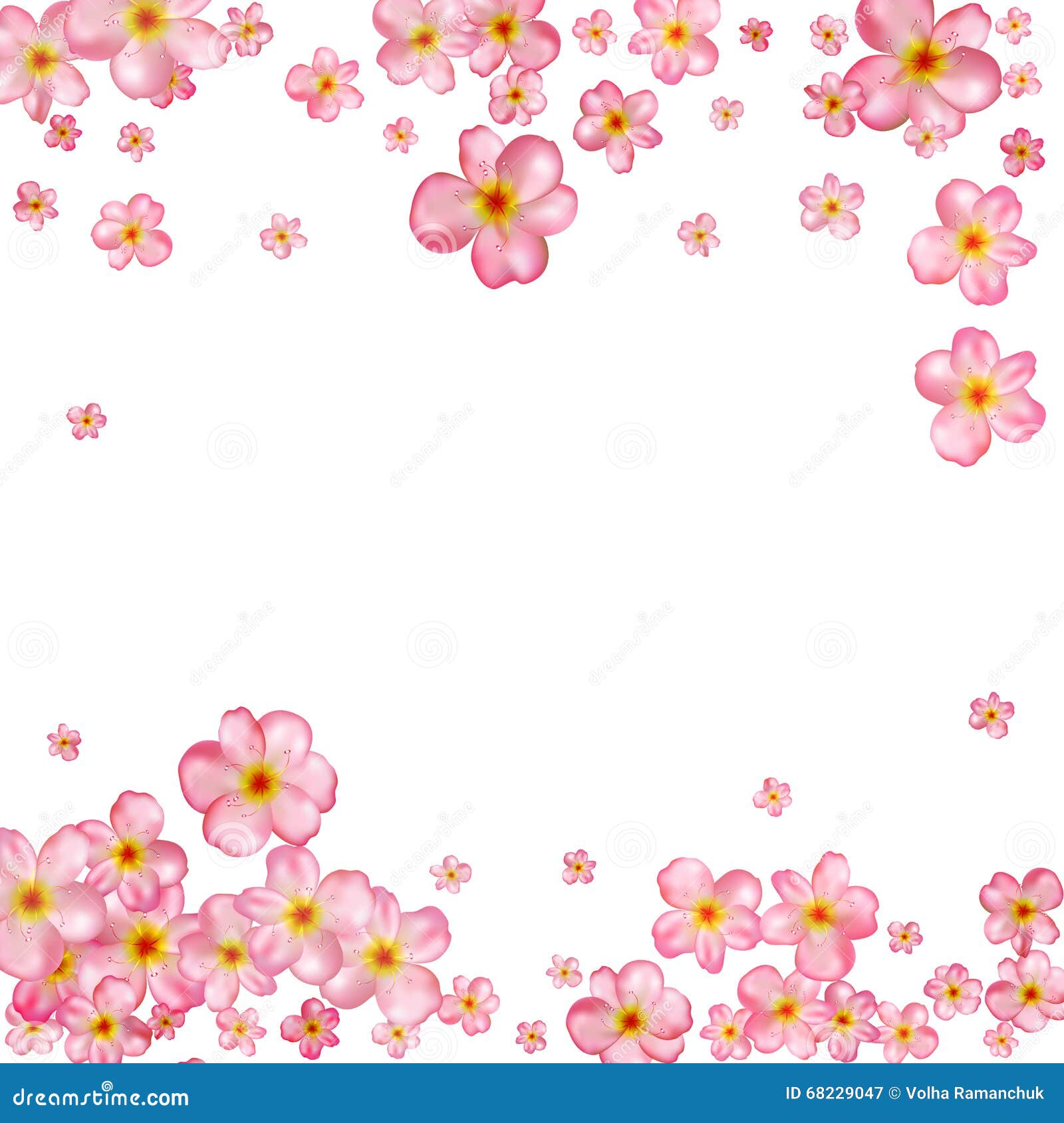 Abstract Background with Beautiful Pink Cherry Blossom. Stock ...