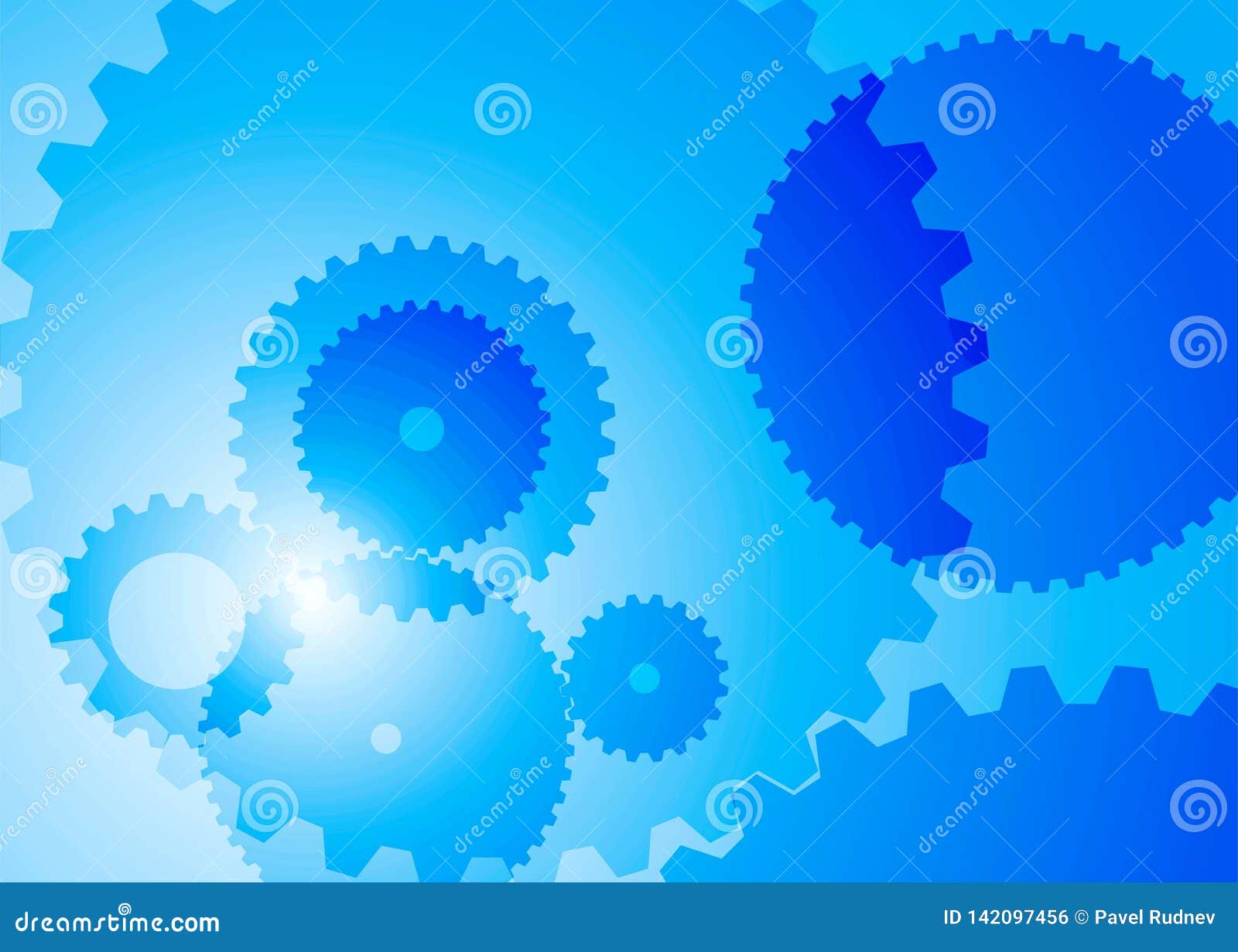 Gears Blue Background Border Template Royalty-Free Stock Photography ...