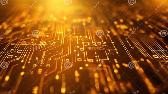 An Abstract Background with Binary Code and Circuit Patterns Stock Illustration - Illustration ...