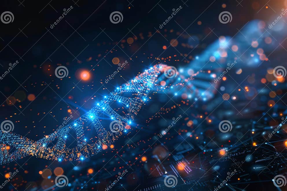 Abstract Background Binary Code of DNA Shape. Stock Photo - Image of shape, molecular: 312957714