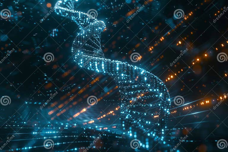 Abstract Background Binary Code of DNA Shape. Stock Image - Image of genetic, code: 312957789