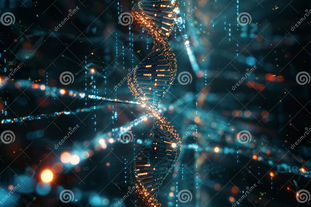 Abstract Background Binary Code of DNA Shape. Stock Photo - Image of pattern, genetic: 312957840