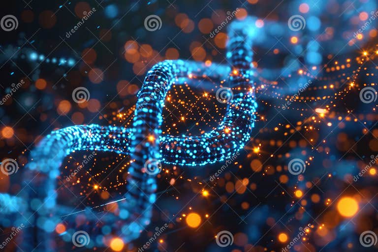 Abstract Background Binary Code of DNA Shape. Stock Photo - Image of helix, innovation: 312957874