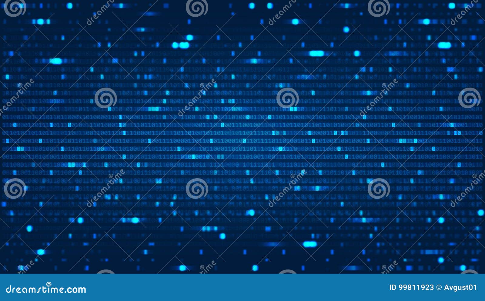 Abstract Background With Binary Computer Code Stock Vector