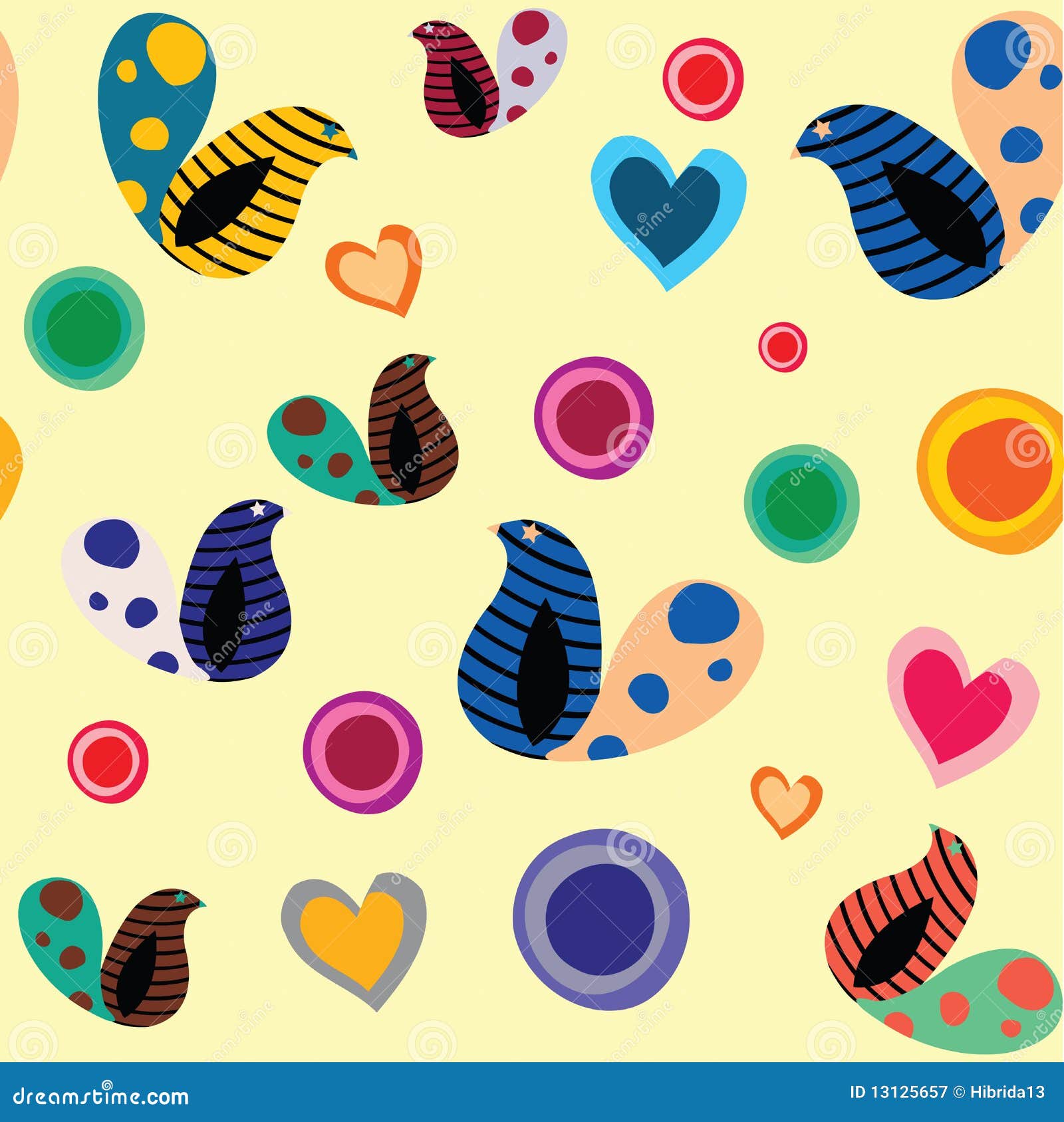 Abstract Background with Birds Stock Illustration - Illustration of ...