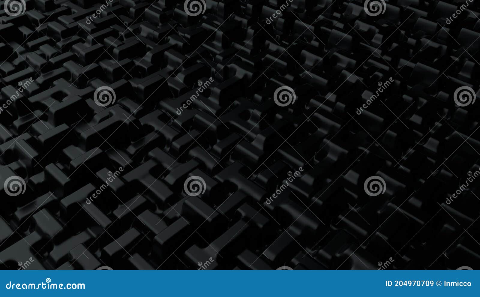 Abstract Background with Black Cubes. Block-shaped Installation ...