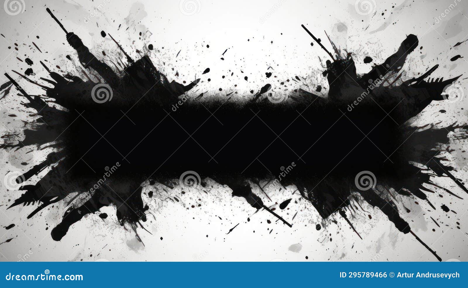 Abstract Background with Black Grunge Banner. Template for Your Design ...