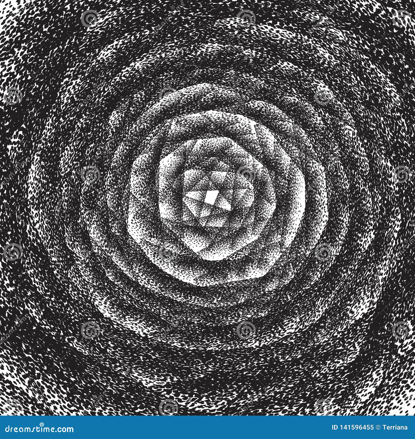 Abstract Background. Black Hole with Dotted Lines Stock Illustration ...