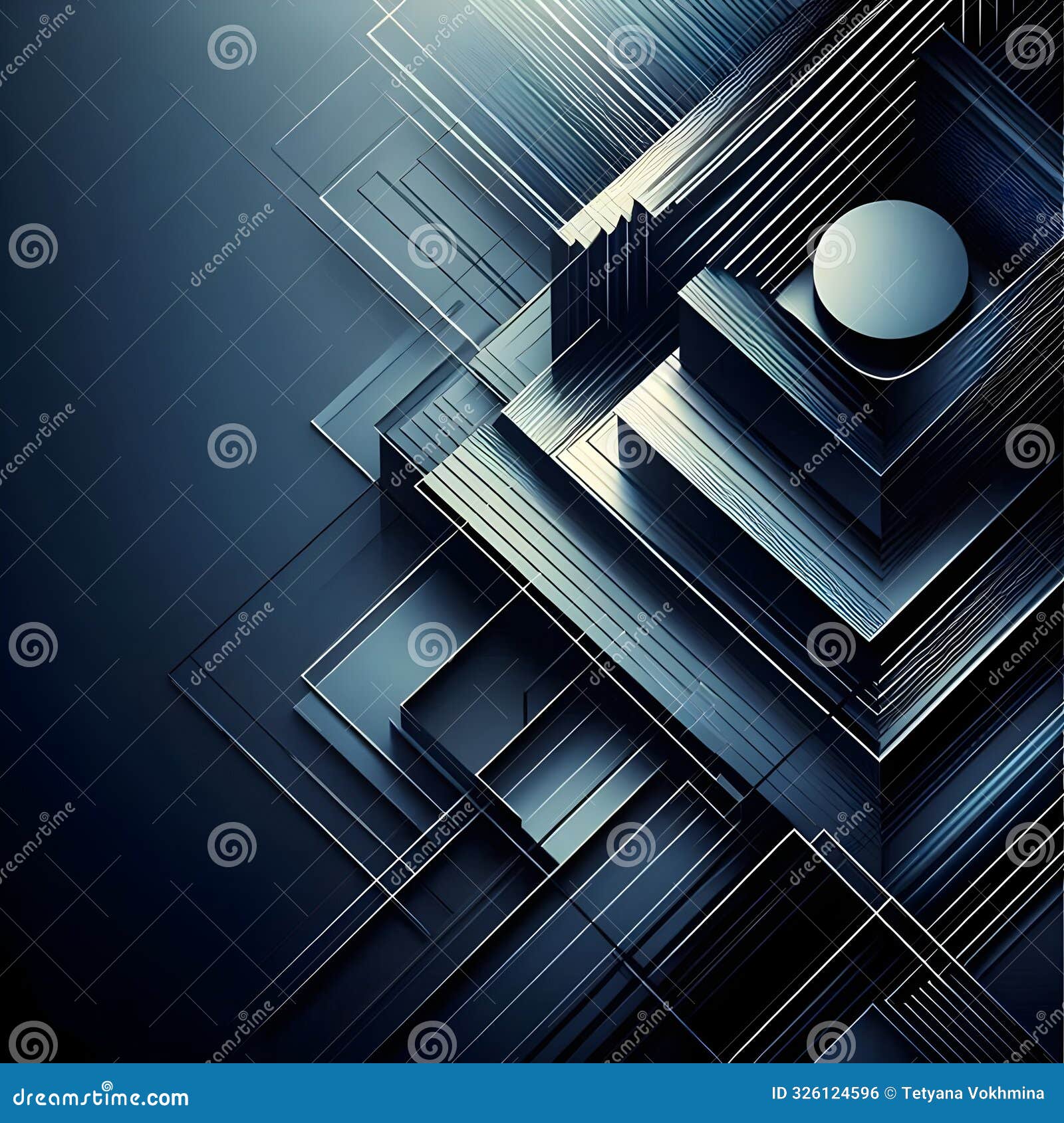 Abstract Geometric Shapes in Dark Blue and Grey, Best Background Stock ...