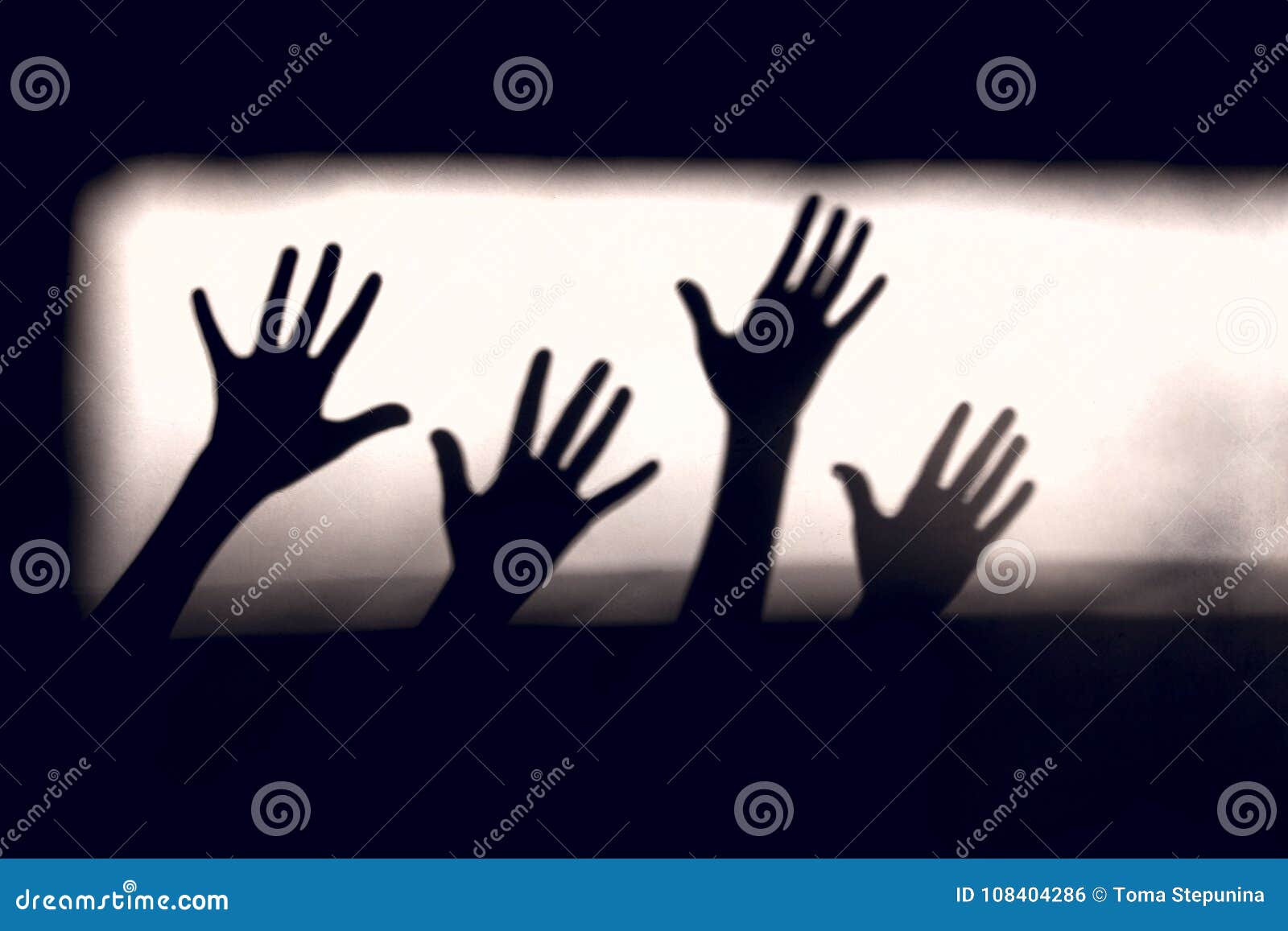 Abstract Background. Black Shadows of a Hands on the Wall Stock Photo ...