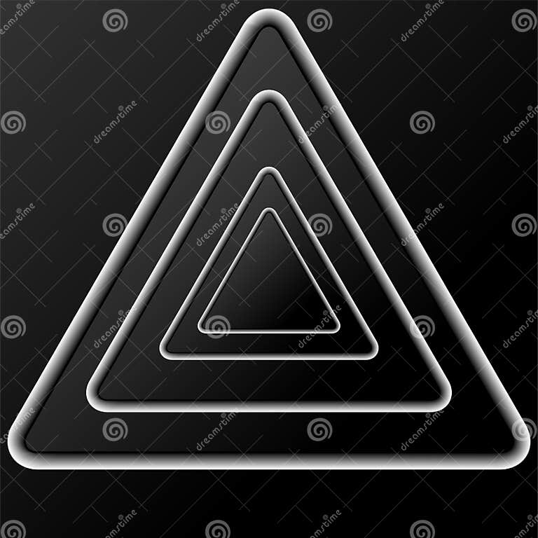 Abstract Background of Black Triangles with Shadow Stock Vector ...