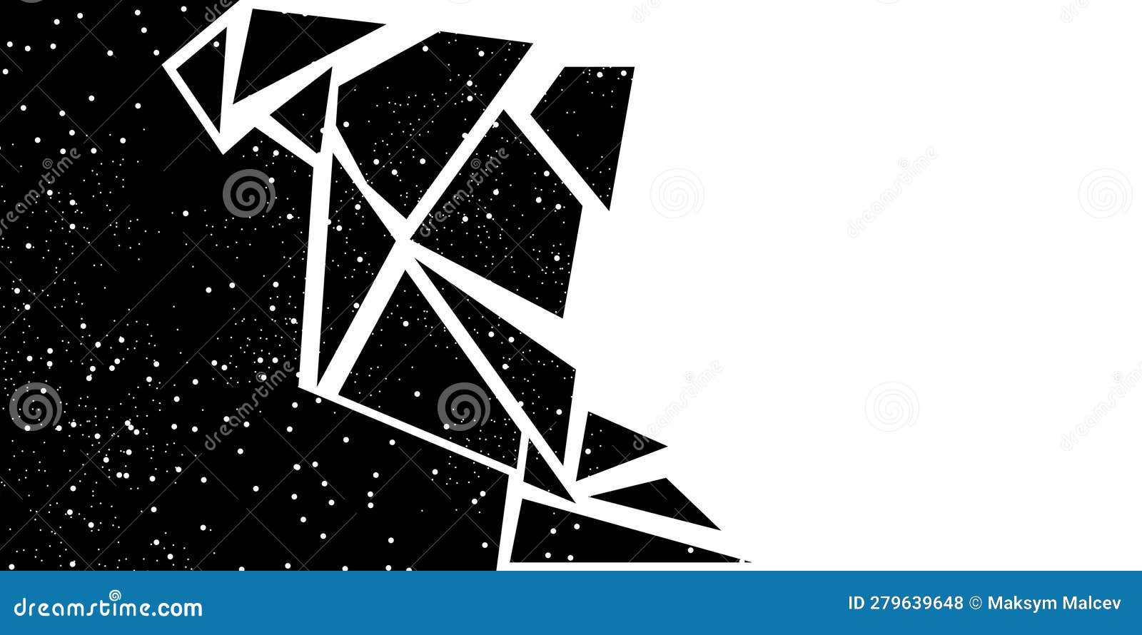 Abstract Background with Black and White Broken Shapes. Modern Vector ...