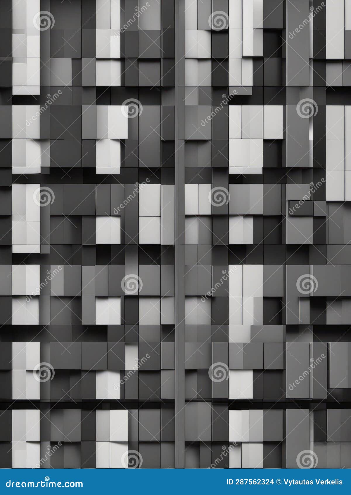 Abstract Background of Black and White Cubes Stock Illustration ...