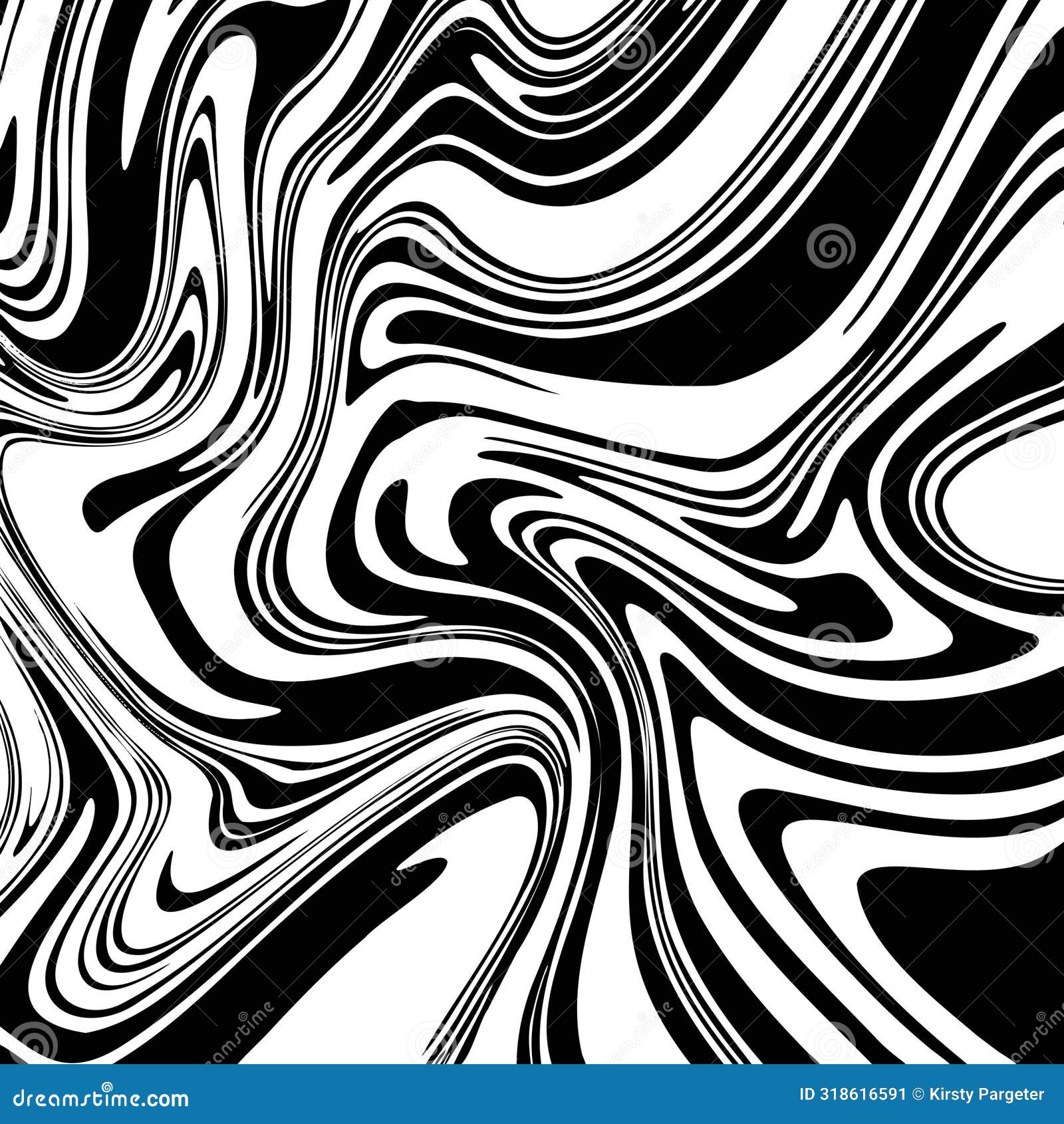 Abstract Background with a Black and White Warped Pattern Stock Vector ...