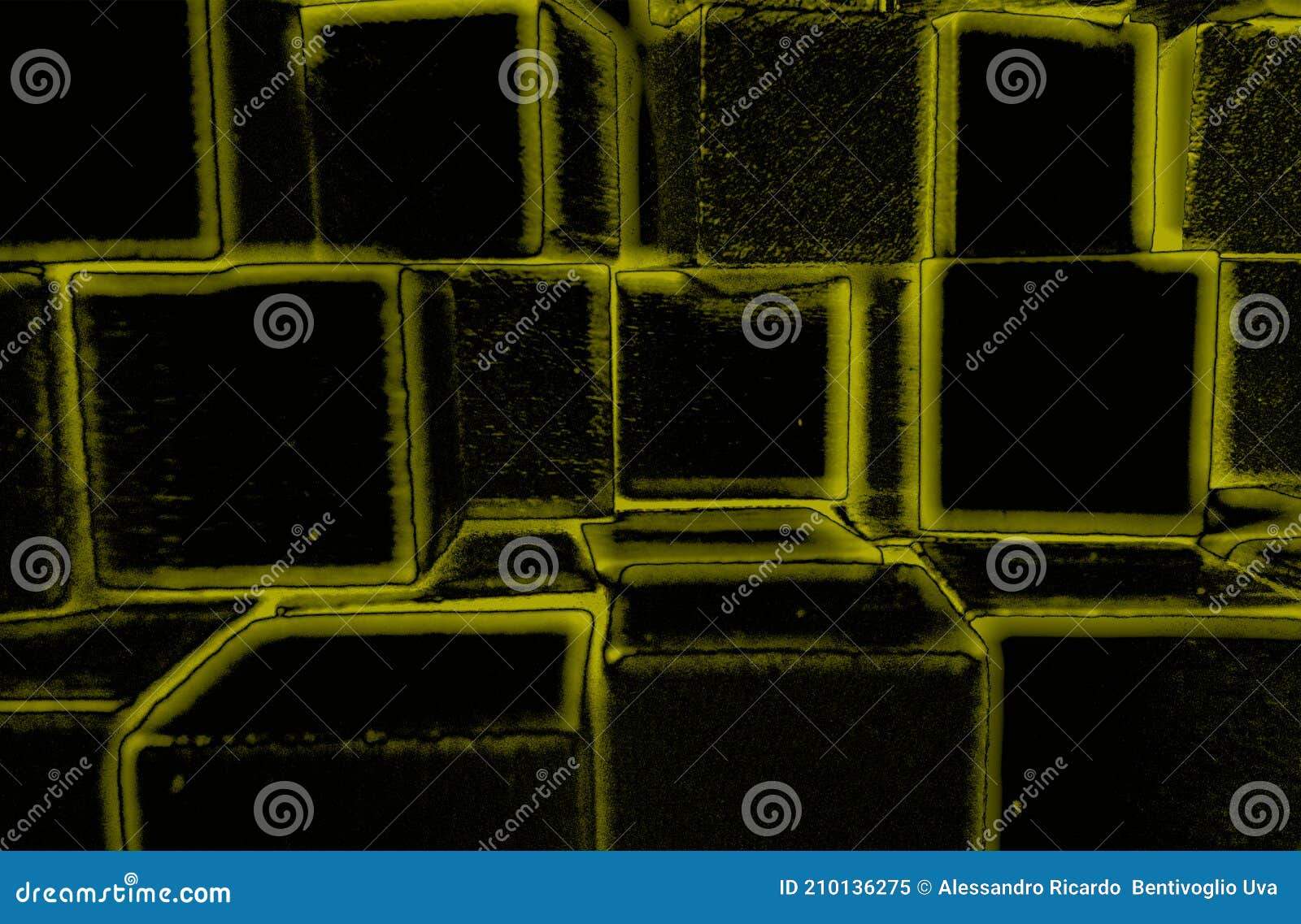 Abstract Background Black and Yellow Blocks Stock Image - Image of ...