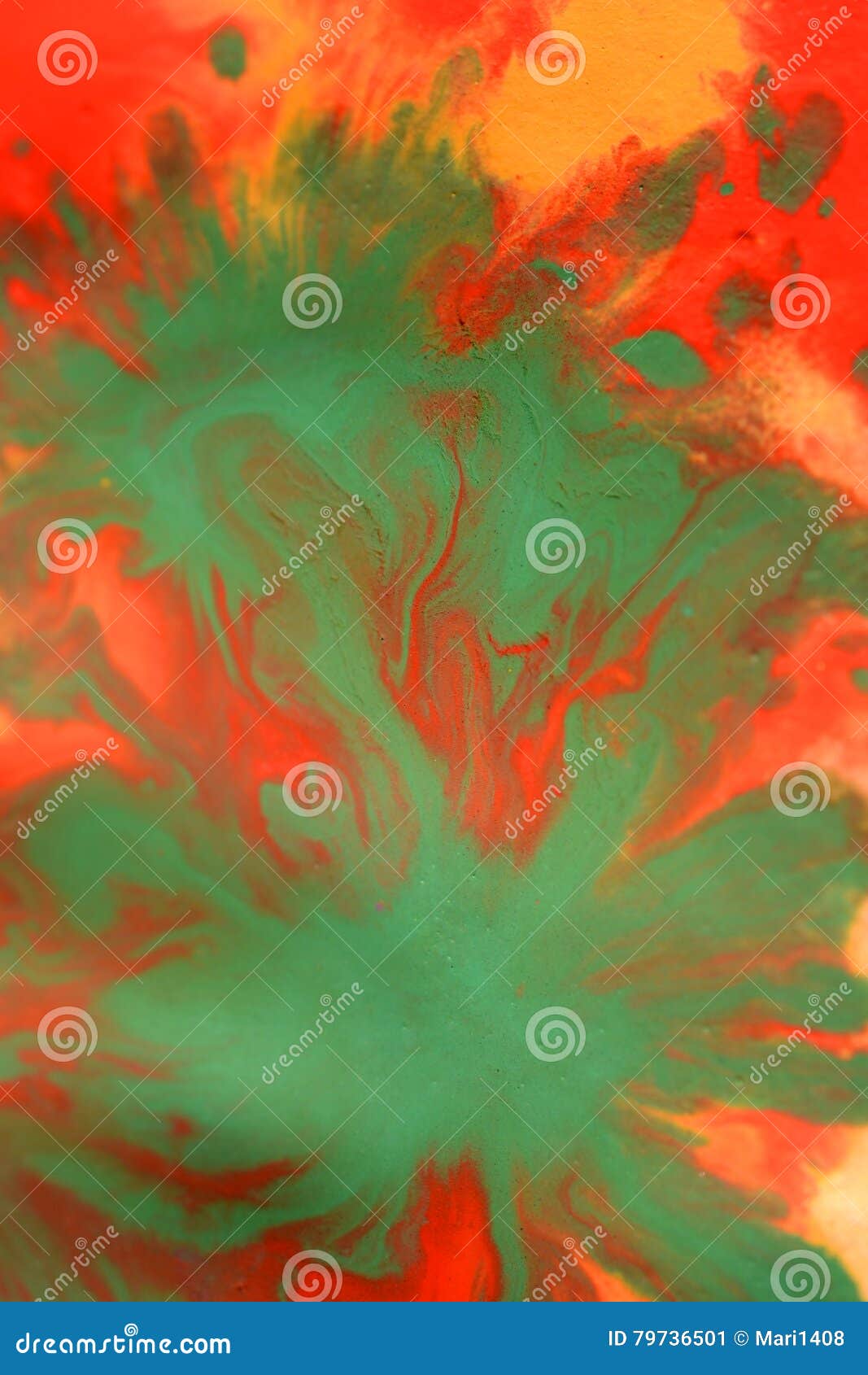 Abstract Background with Blots and Spreads Droplets of Different Colors ...