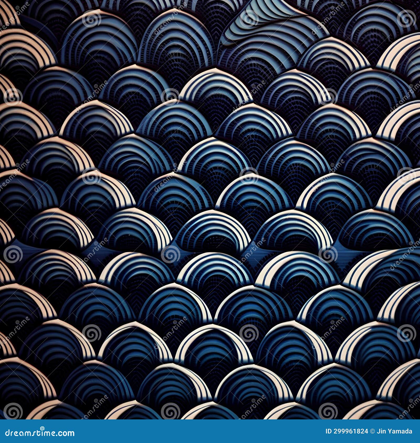 Abstract Background with Blue and Black Circles, 3d Rendering. Computer ...