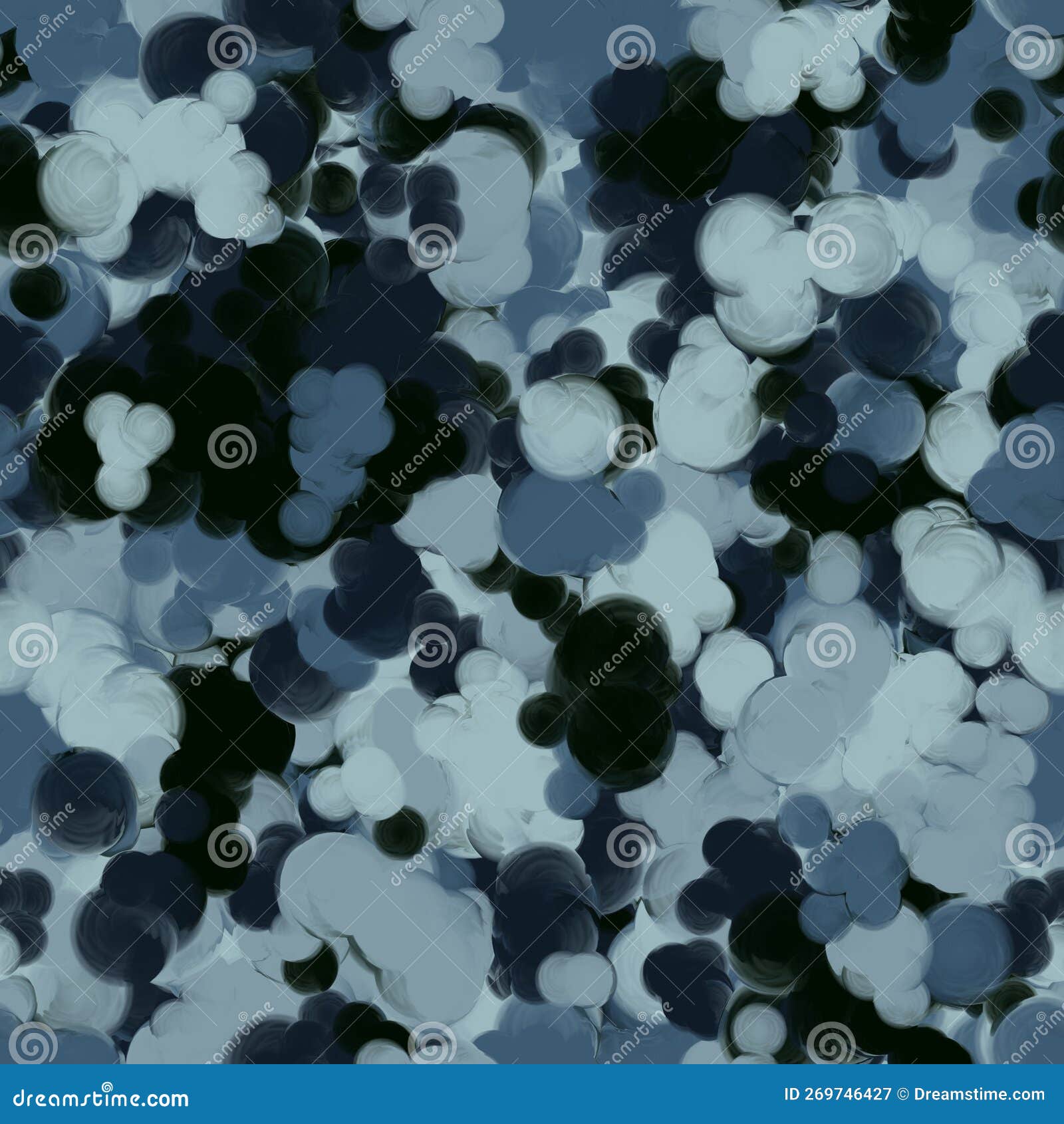Abstract Background. Blue and Black Circles Pattern Stock Illustration ...
