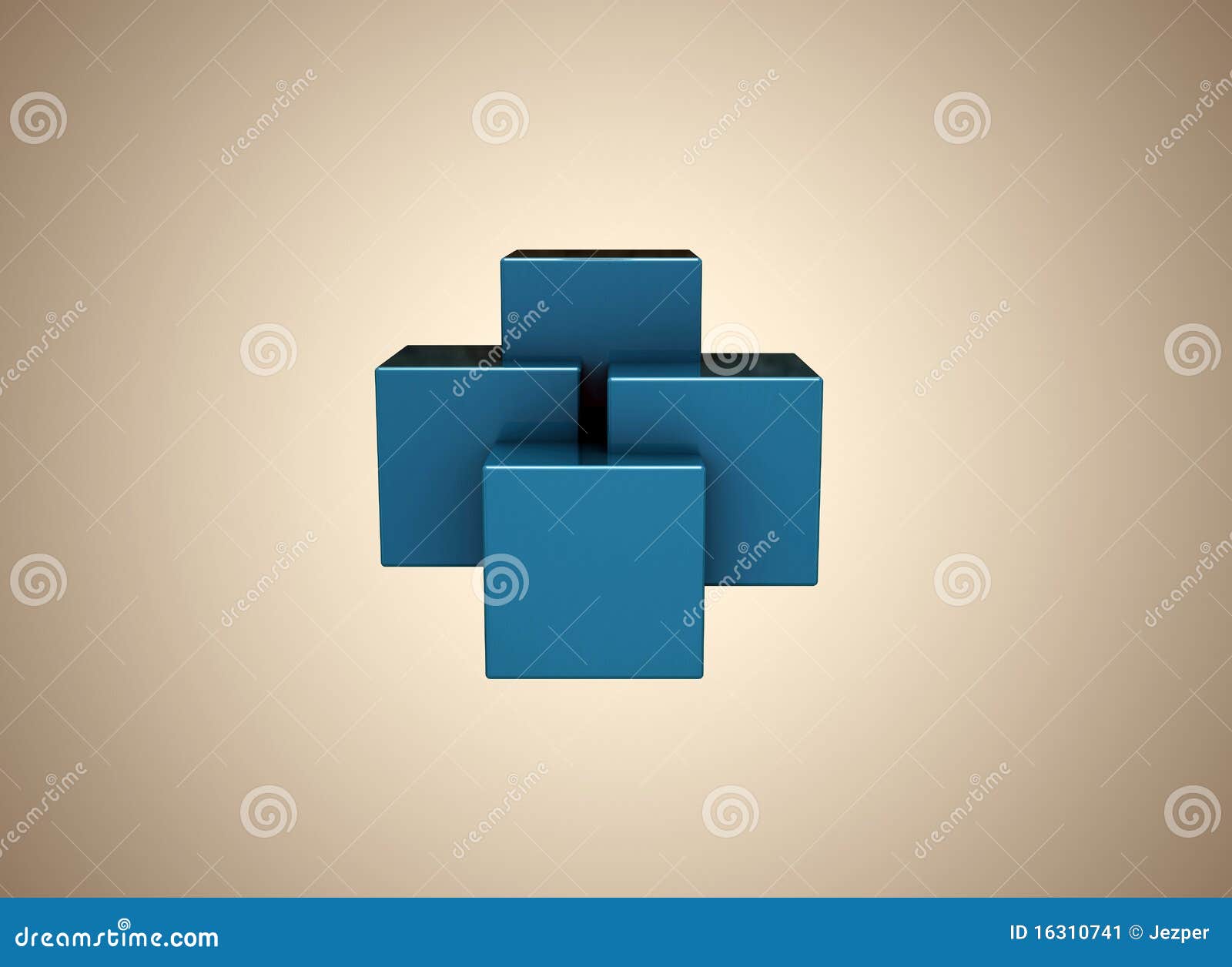 Abstract Background Blue Boxes Stock Illustration - Illustration of ...