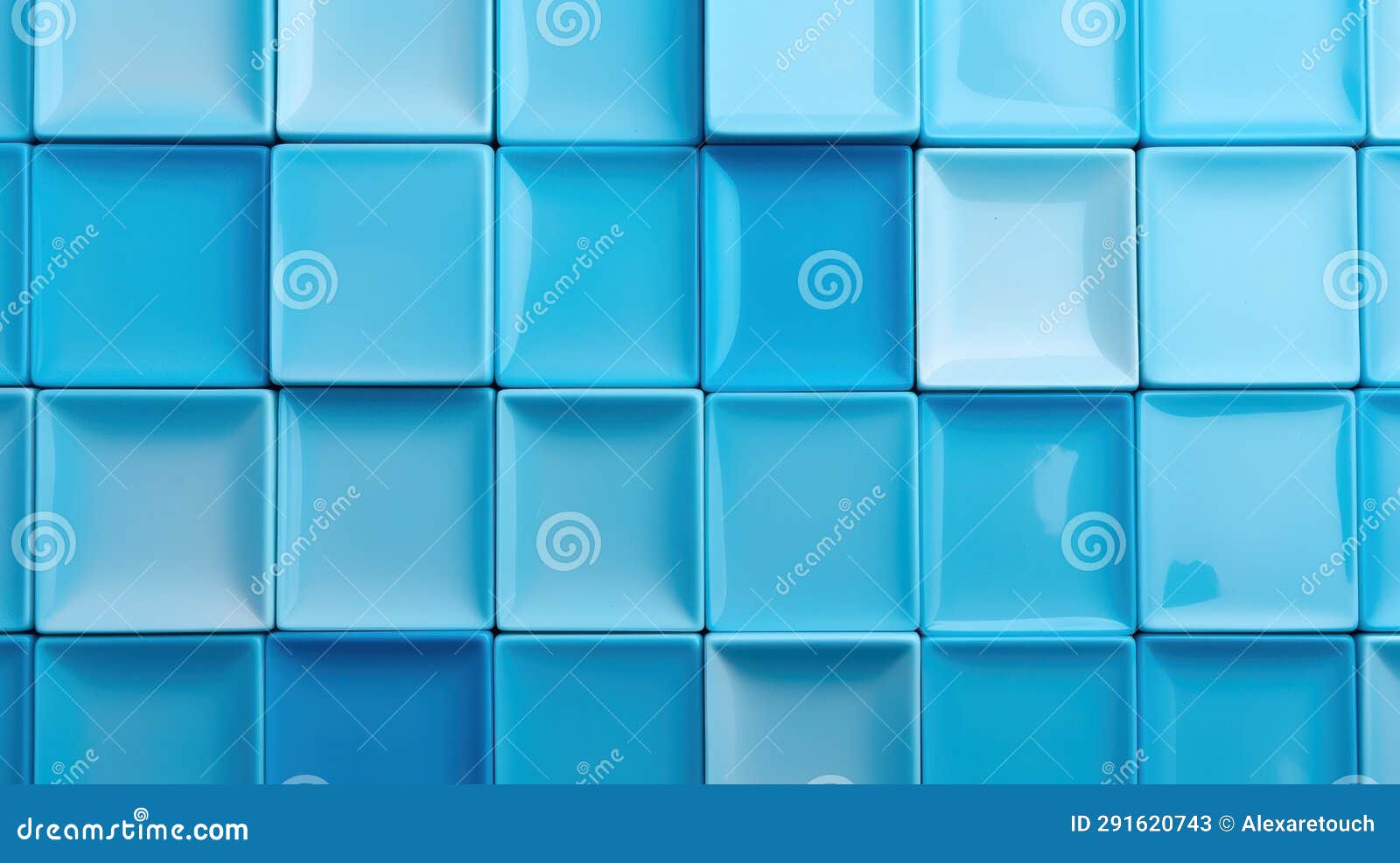 Abstract Background with Blue Ceramic Tiles Stock Illustration ...