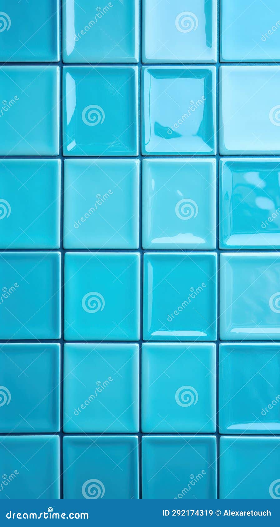 Abstract Background with Blue Ceramic Tiles Stock Illustration ...