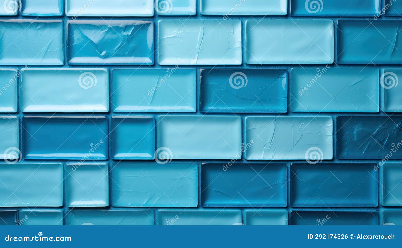 Abstract Background with Blue Ceramic Tiles Stock Photo - Image of ...