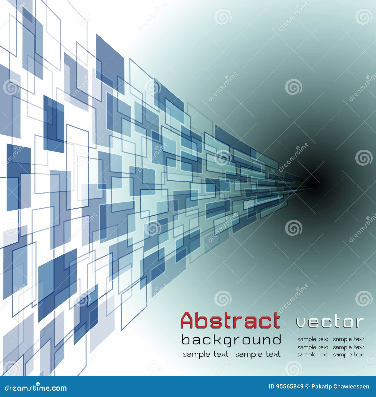 Abstract Background with Blue Color,curve Objects Used Transparency and ...