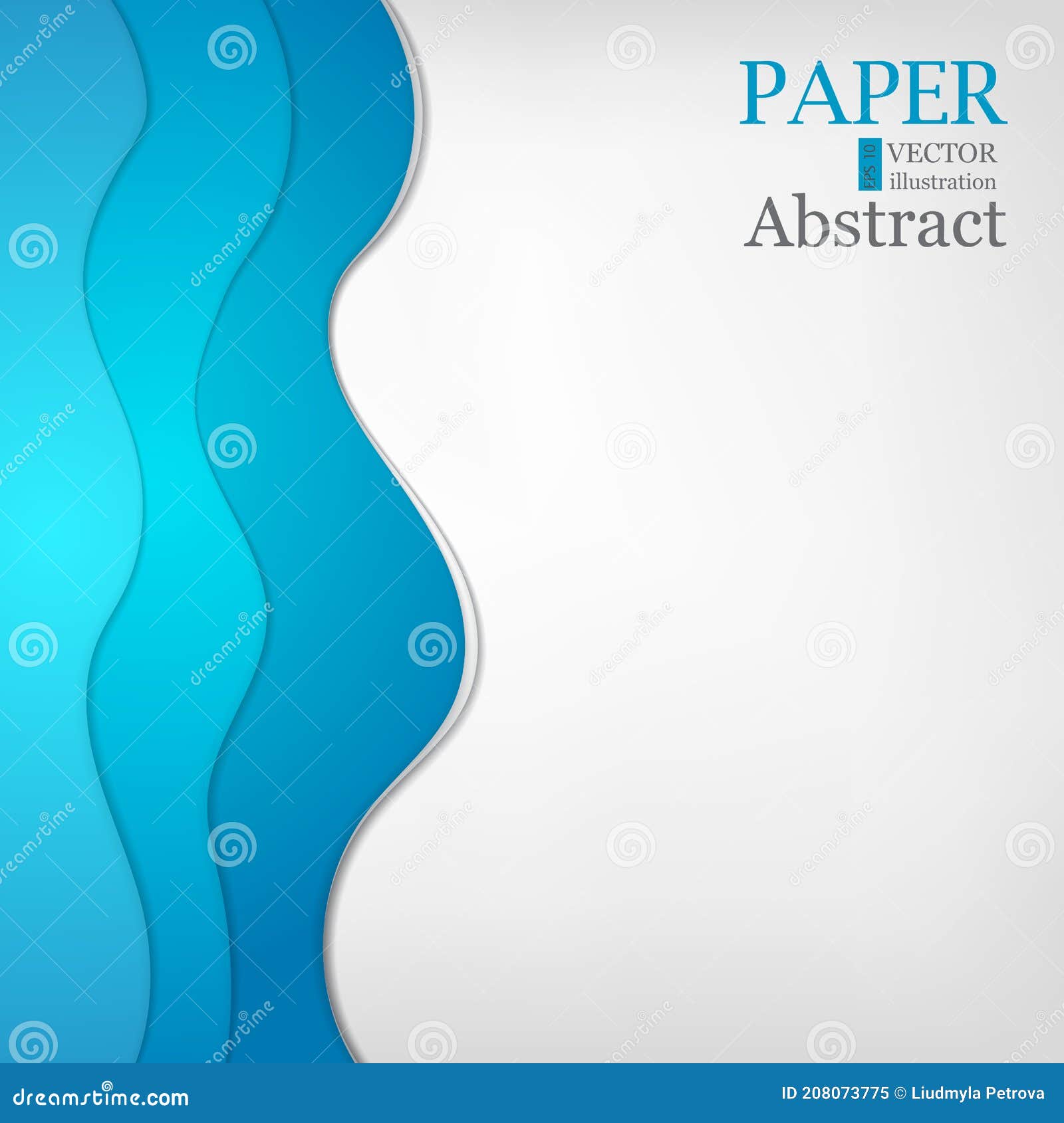Abstract Background in Blue Color. Blue Curve Vector Background with ...