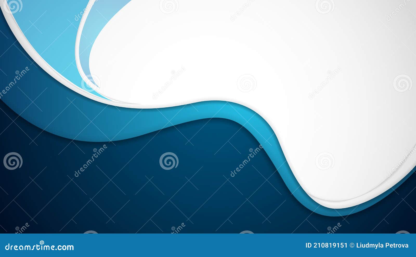 Abstract Background in Blue Color. Blue Curve Vector Background with ...