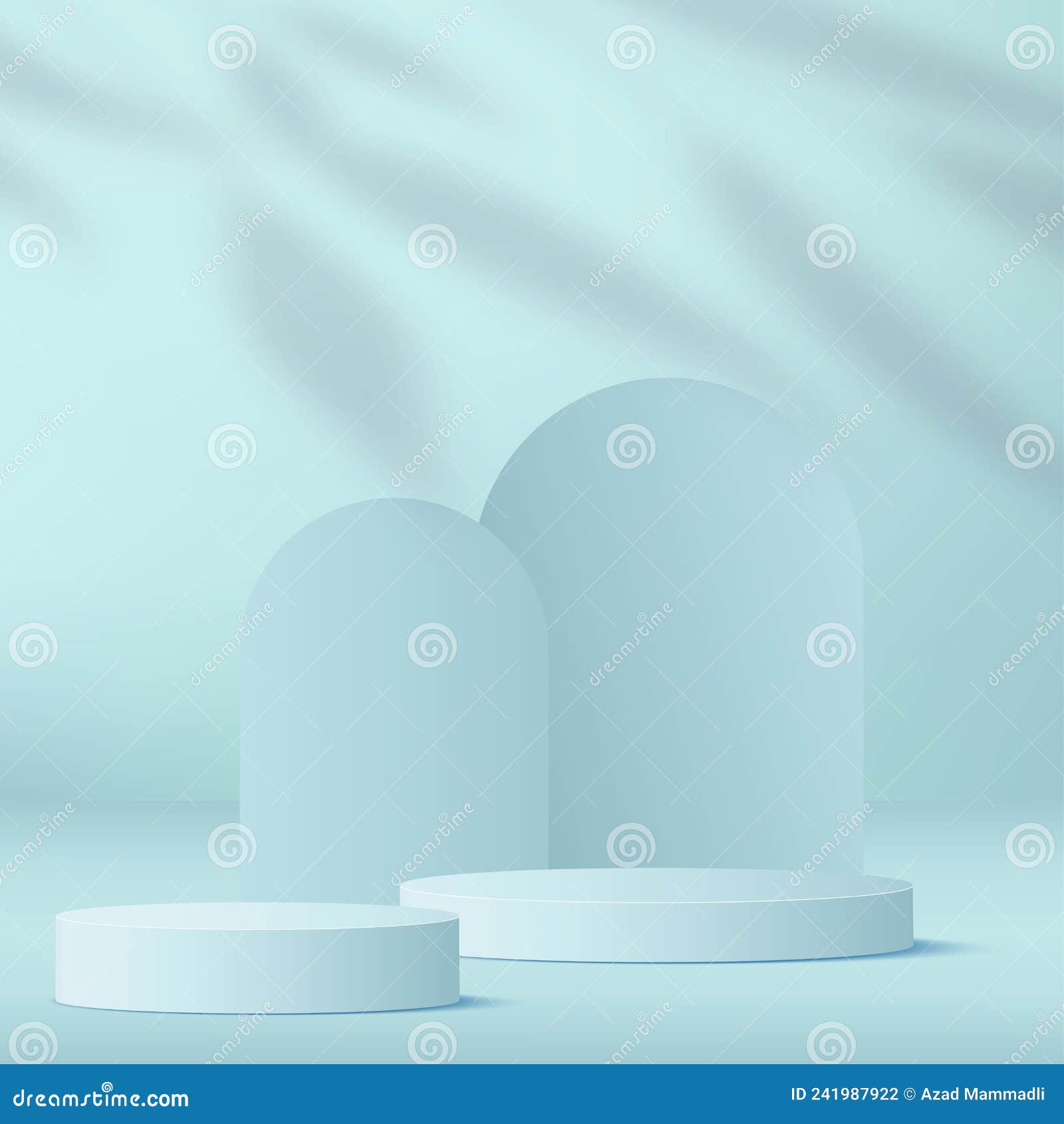 Abstract Background with Blue Color Podium for Presentation. Vector ...
