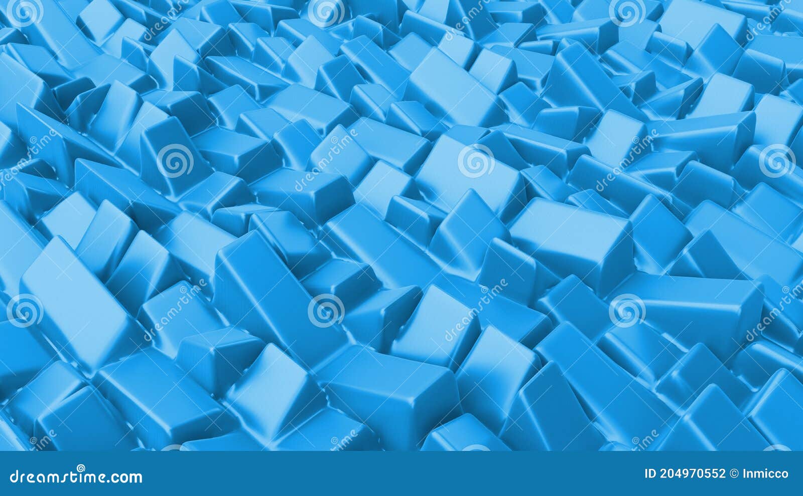 Abstract Background with Blue Cubes, Geometric Low-poly Installation ...