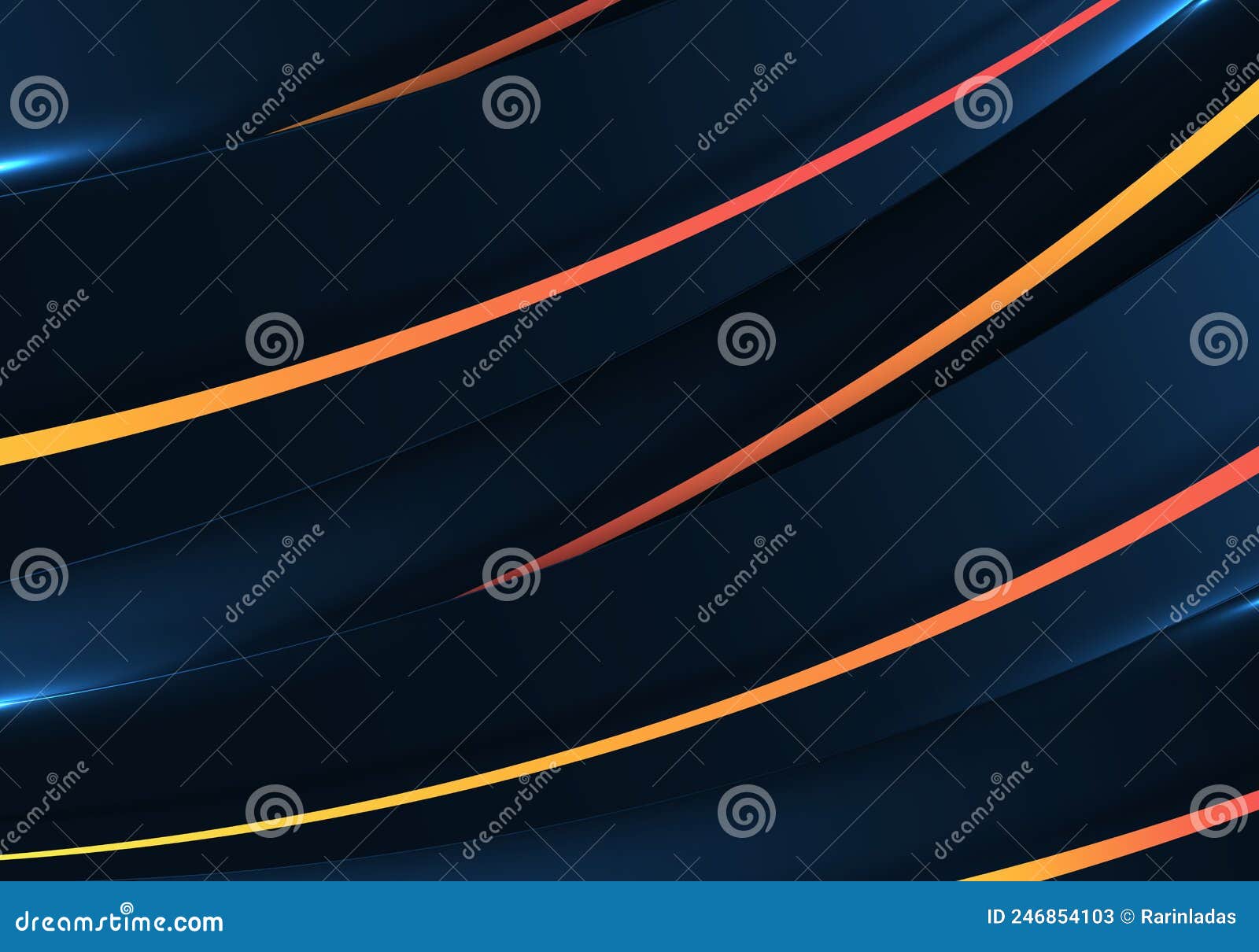 Abstract Background Blue Curved Stripes Overlapping Pattern with ...