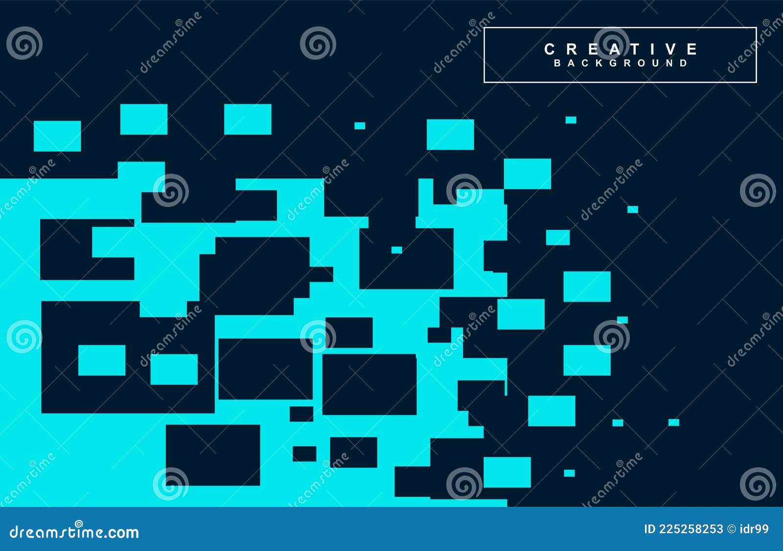 Abstract Background Blue Cyan Pixel Vector Stock Illustration ...