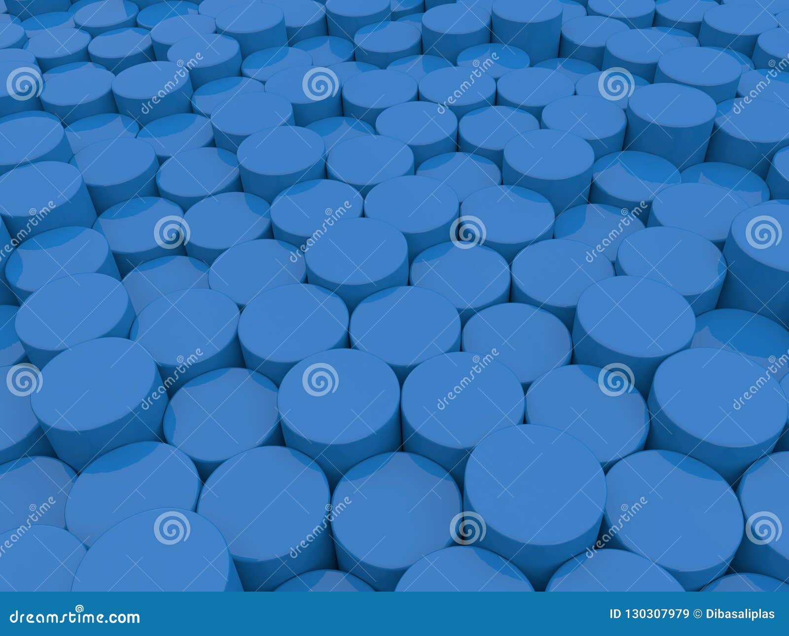 Abstract Background of Blue Cylinders . Stock Illustration ...