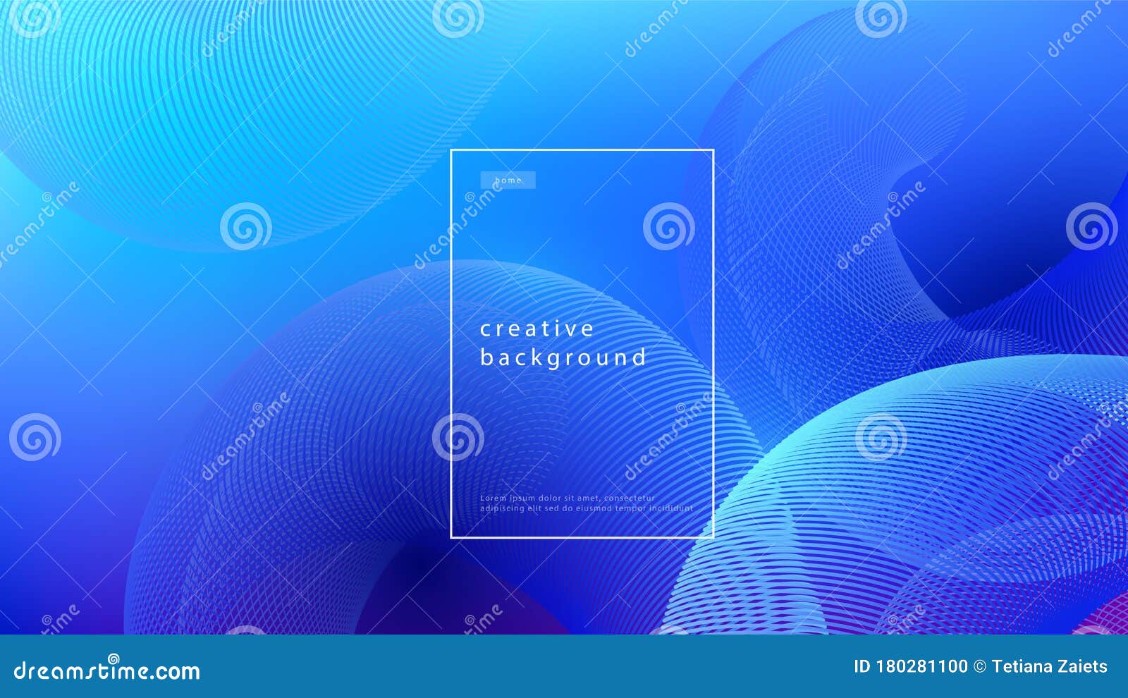 Abstract Background Blue Design. Fluid Flow Gradient with Geometric ...