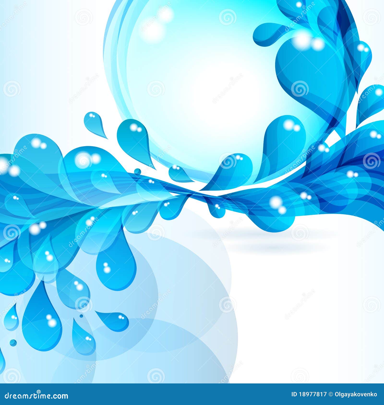 Abstract Background with Blue Drop. Stock Vector - Illustration of ...