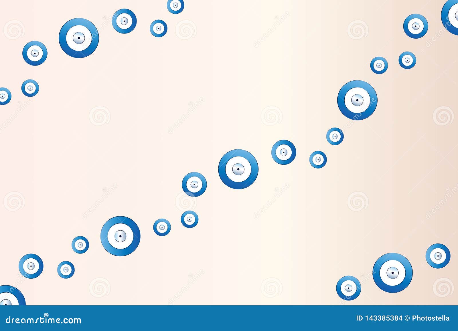 Abstract Background with Blue Evil Eyes Vector Stock Vector ...