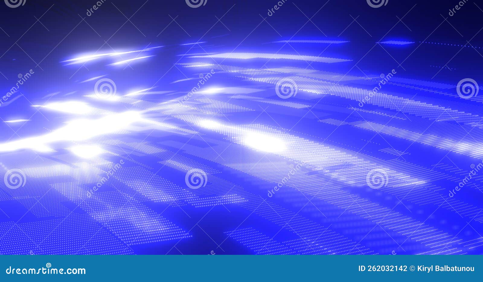 Abstract Background Blue from Futuristic Hi-tech Rectangles of Pixel ...