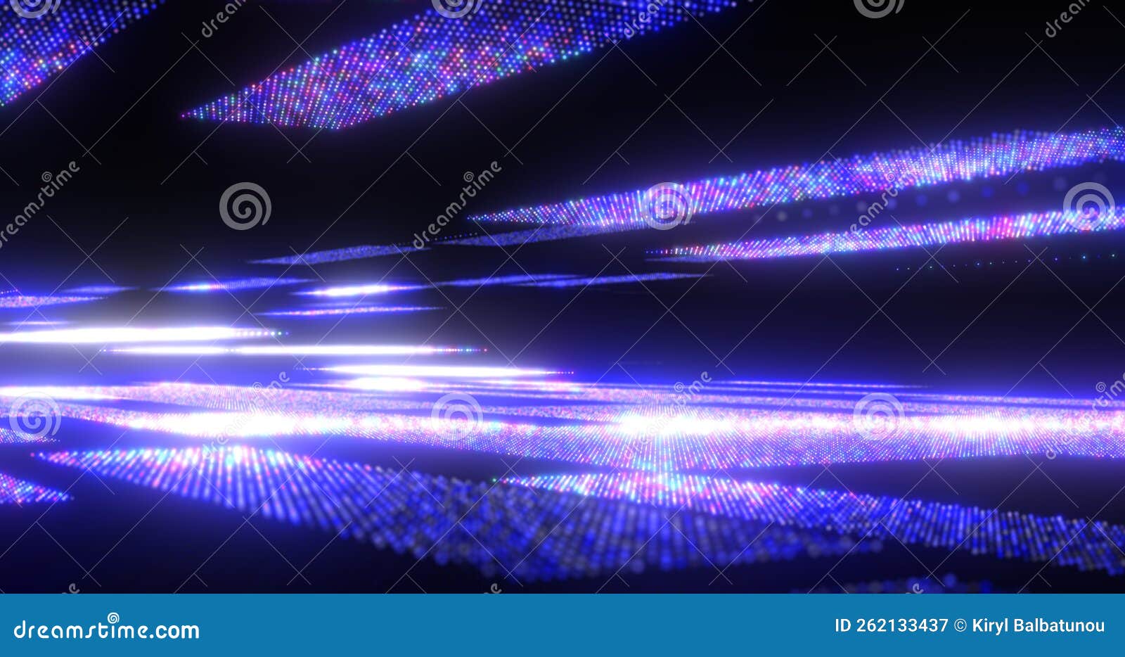 Abstract Background Blue from Futuristic Hi-tech Rectangles of Pixel ...