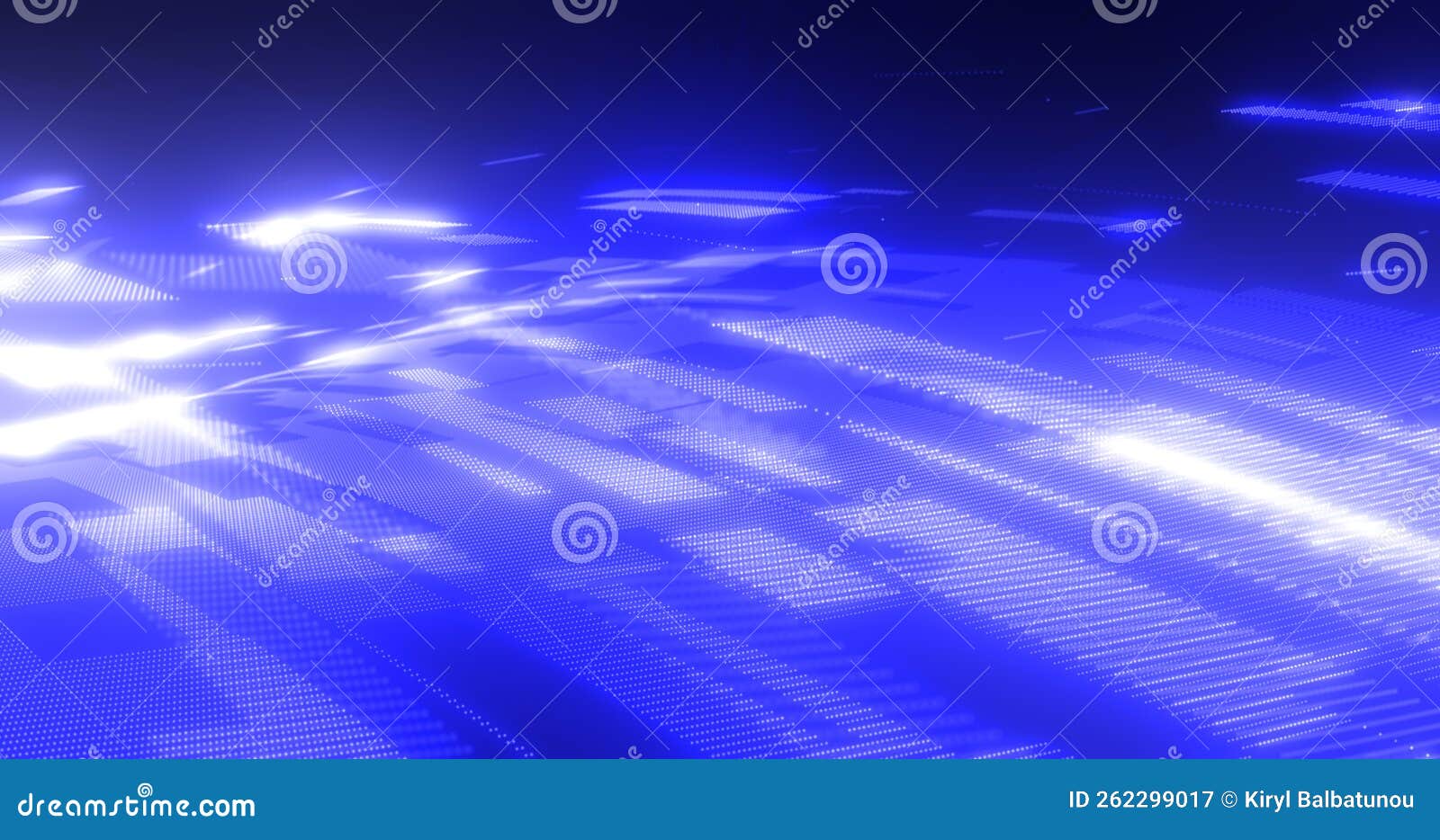 Abstract Background Blue from Futuristic Hi-tech Rectangles of Pixel ...