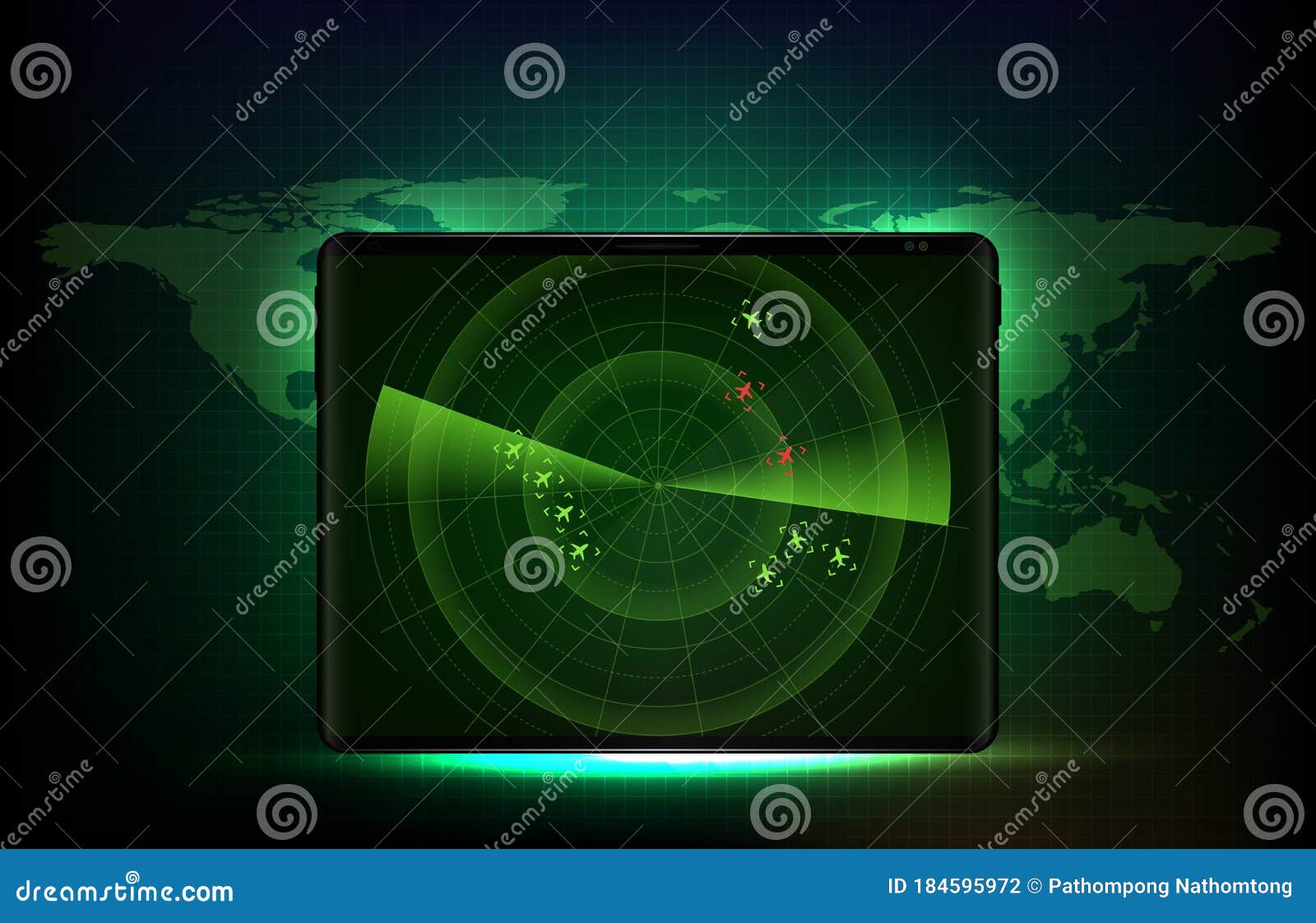 Background Of Blue Futuristic Technology Scan Interface Hud On Smart ...