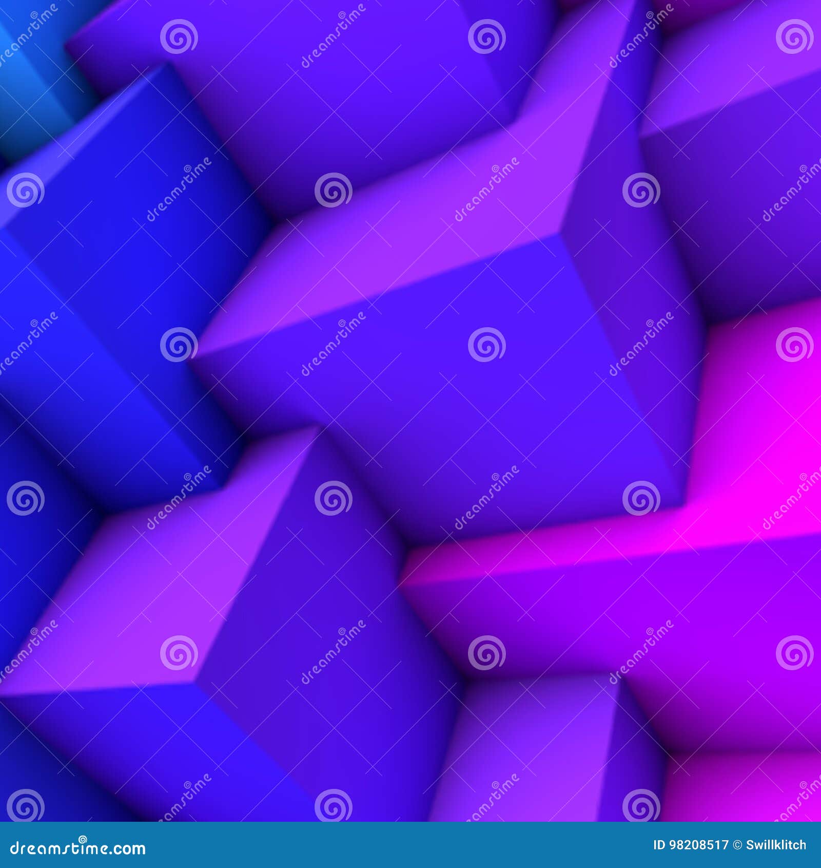 Abstract Background with Blue Gradient Overlapping Cubes Stock Vector ...