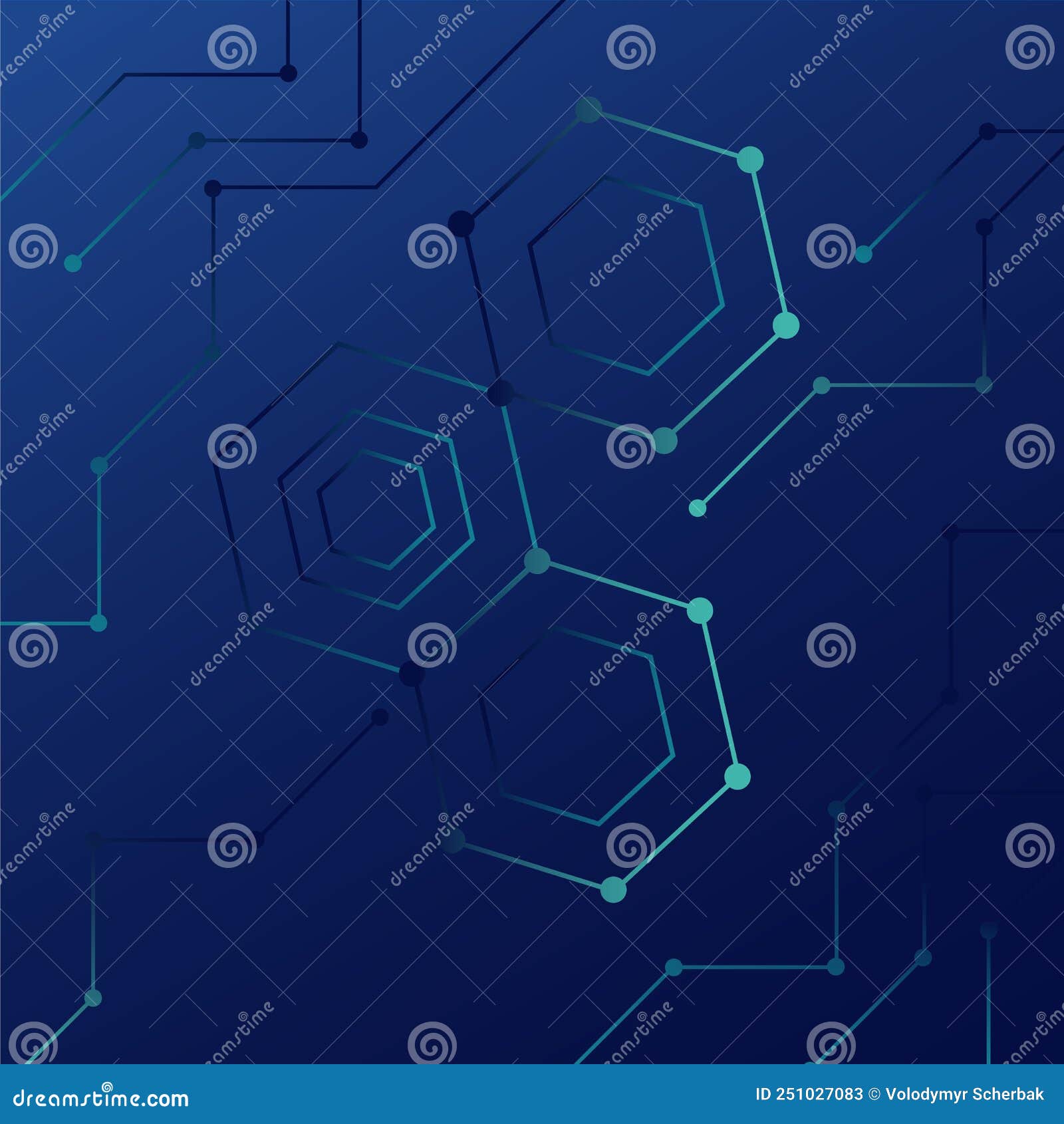Abstract Background with Blue Hexagon, Stock Vector Stock Vector ...