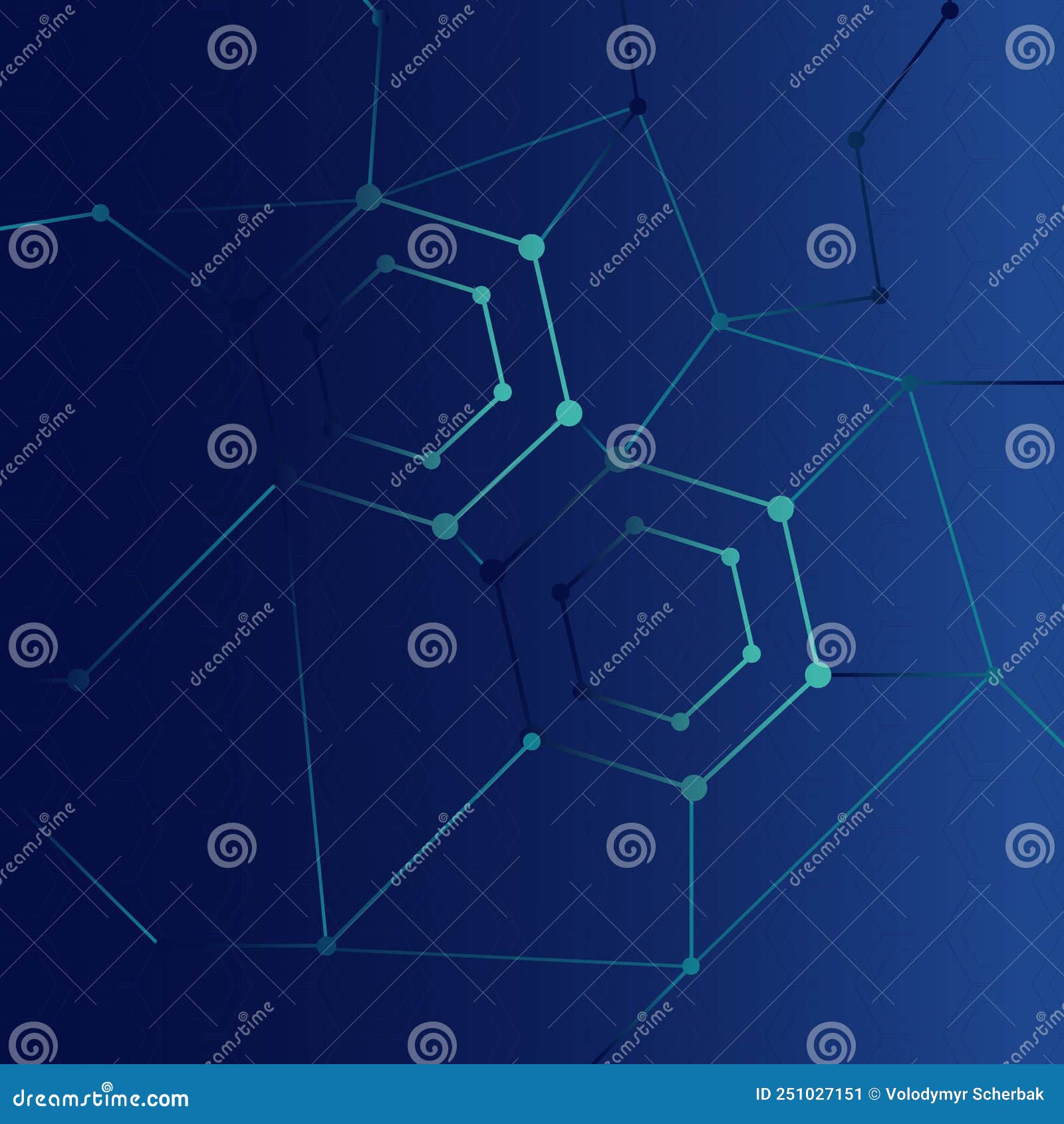 Abstract Background with Blue Hexagon, Stock Vector Stock Vector ...
