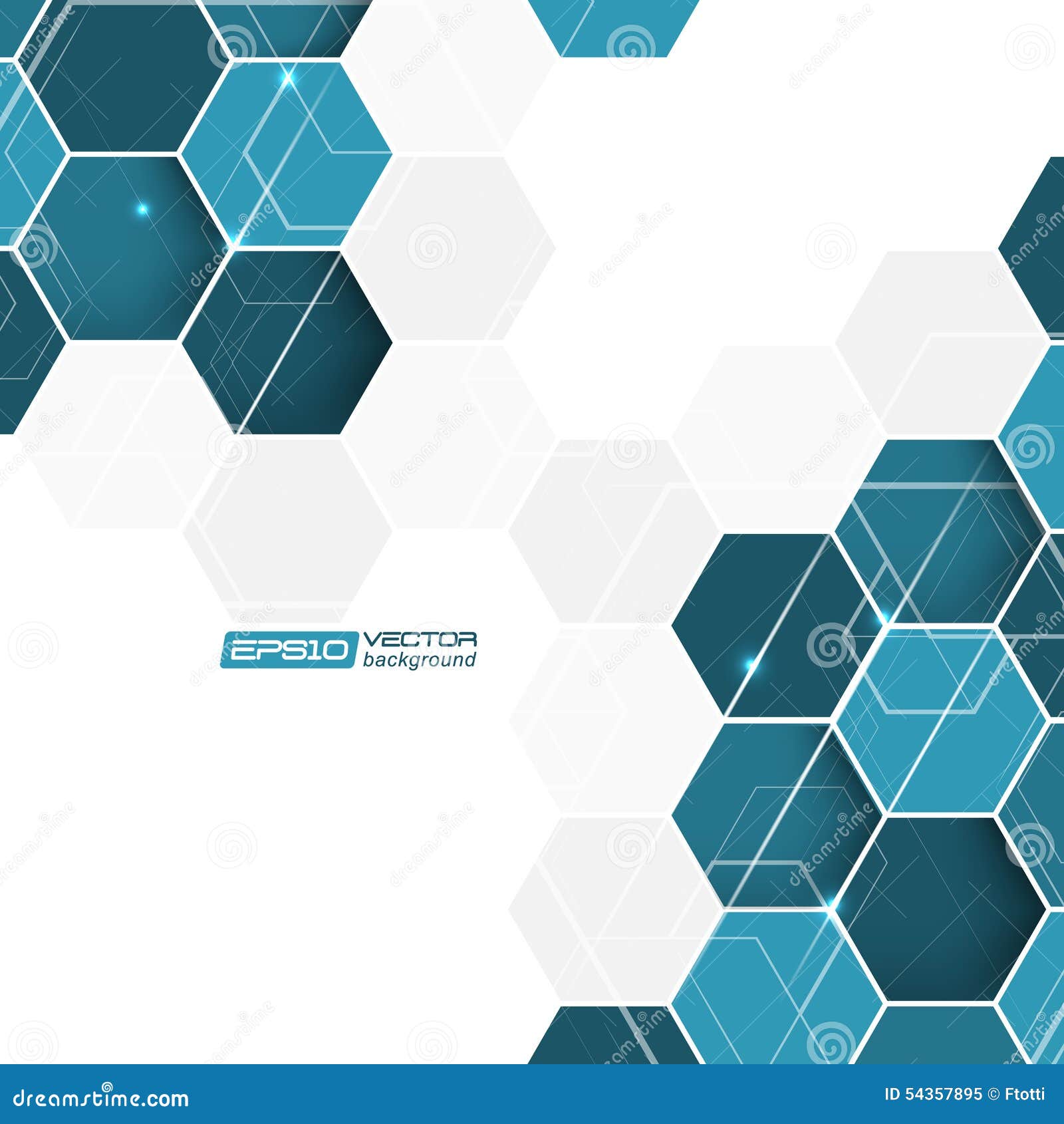 Abstract Background with Blue Hexagonal Pattern Stock Vector ...